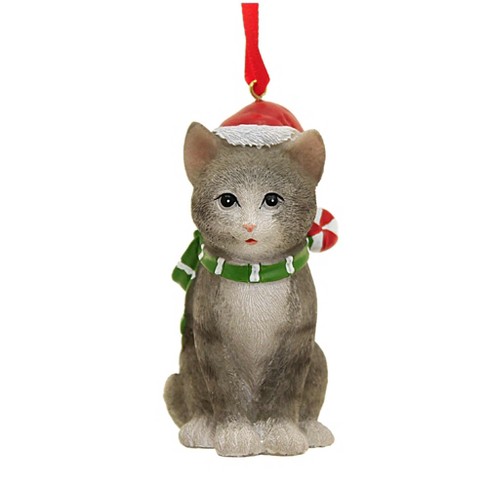 Transpac 3.75 In Christmas Kitty Cat Feline Meow Tree Ornaments : Target