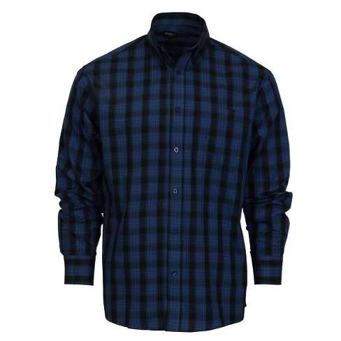 Gioberti Men's Long Sleeve Plaid Shirt, Blue / Black, Small : Target