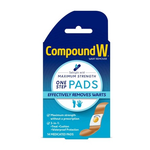 Compound W Maximum Strength One Step Plantar Wart Remover Foot Pads ...