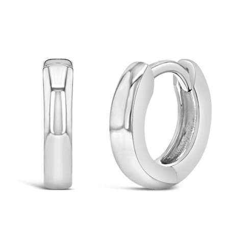 Girls' Rounded 2.5mm Polished Hoop Sterling Silver Earrings - 8mm - In ...