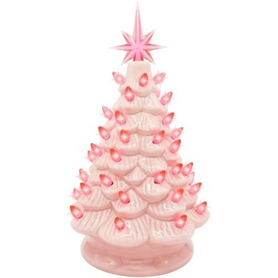 Pink Ceramic Tabletop Christmas Tree 12in : Target