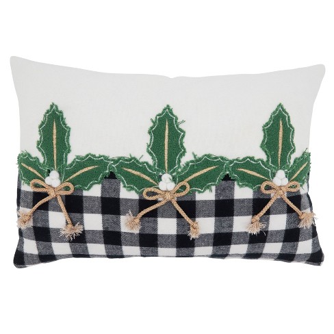 Holly Buffalo Plaid Poly Filled Throw Pillow - Saro Lifestyle ...