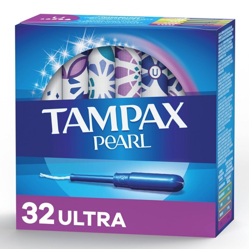 Tampax Pearl Ultra Absorbency With Leakguard Braid Tampons - Unscented ...