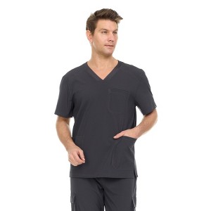 HEAL+WEAR Men's V-Neck Scrub Top with 3 Pockets – Classic Fit Medical ...