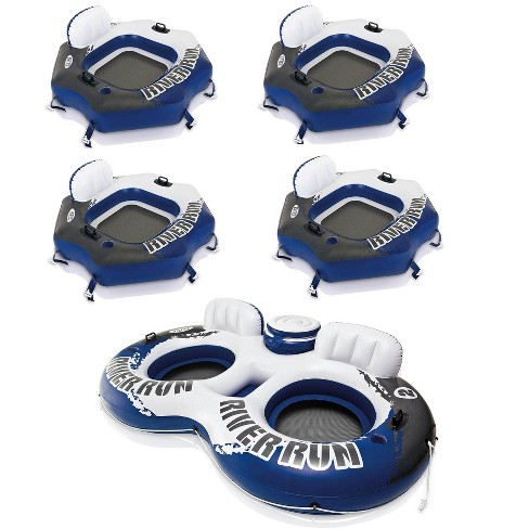 Intex River Run Connect 1 Person Inflatable Water Raft (4 Pack) Bundled ...
