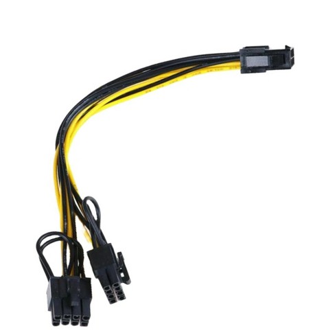 Sanoxy Pci-e 6-pin To 2x 6+2-pin (6-pin/8-pin) Power Splitter Cable ...