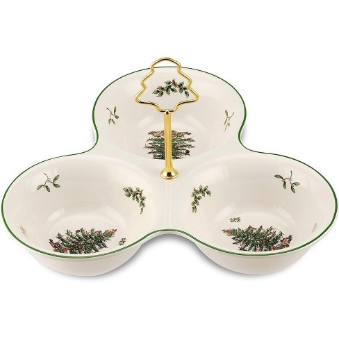 Spode Christmas Tree 3 Section Server With Tree Handle, 3 Section ...