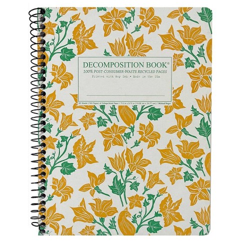 Decomposition Book 160 Sheet 7.5"x9.75" College Ruled Spiral Notebook ...