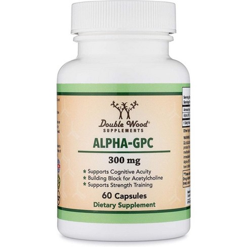 Alpha Gpc Choline - 60 X 300 Mg Capsules By Double Wood Supplements ...