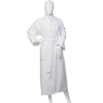 Unisex Adult Waffle Weave Cotton Bath Robe, Large, White - Blue Nile ...