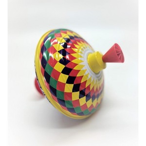 Classic Multicolored Spinning Tin Top Toy Bolz Funny Buzzing Hum Gets ...