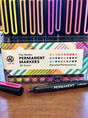 U Brands 30pk Permanent Markers Multicolored : Target