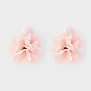 Fabric Floral Button Earring - A New Day™ : Target