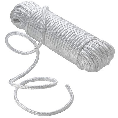 Katzco Nylon Braided Rope - 5/16 Inch X 100 Foot Anchor Rope - White ...