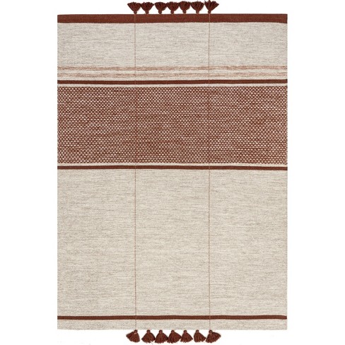 Nuloom Ayton Striped 4x6 Wool Area Rug For Living Room Bedroom Dining ...