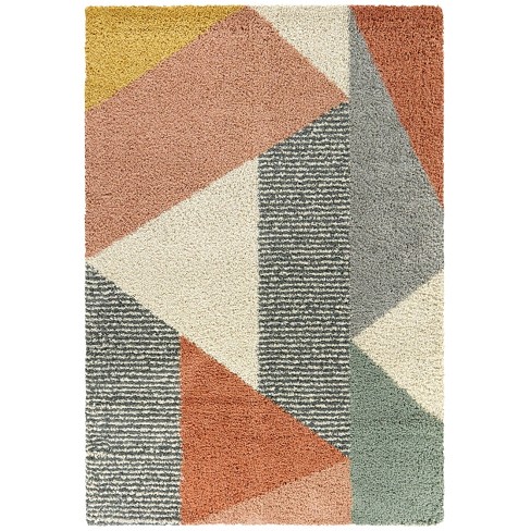 6'7"x9' Merril Mid-century Modern Geometric Rug Pink - Balta Rugs: Fade ...