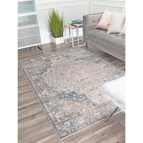 Rugs America Emali Ea30a Taupe Grey Vintage Farmhouse Taupe Area Rug ...