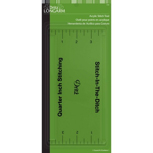 Dritz Acrylic Stitch Tool For 1/4" Presser Foot Clear: Sewing Ruler ...