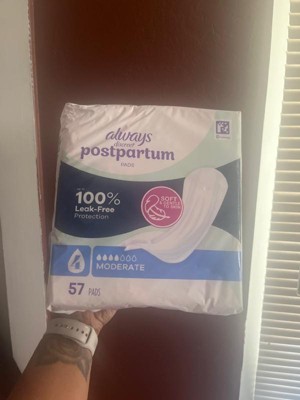Always Discreet Postpartum Moderate Maxi Pad - 57ct : Target
