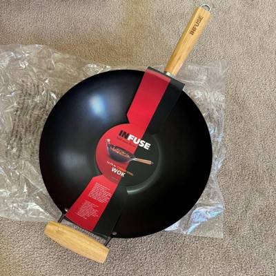 Infuse 14" Open Wok With Bamboo Stick Handle : Target