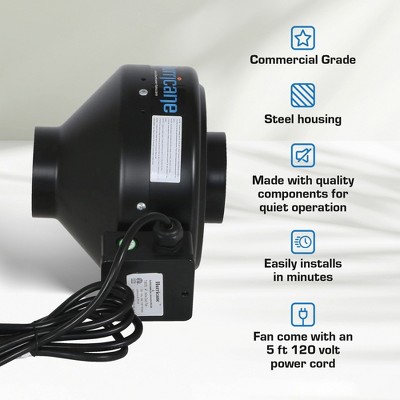 Hurricane Commercial Grade Inline Fan For Phresh & Black Ops Carbon ...