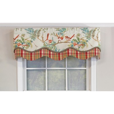 Rlf Home Gianna Glory Valance Spa. 3" Rod Pocket, Layered, Trimmed. 50 ...