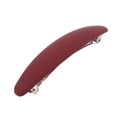 Unique Bargains Women's Classic Oval Hair Clips 4.13"x0.87"x0.71" Wine ...