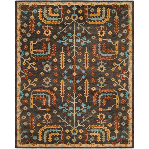 Heritage Hg409 Hand Tufted Area Rug - Charcoal/multi - 8'x10 ...