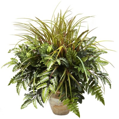 Nearly Natural 28-in Mix Greens Artificial Plant (set Of 2) : Target