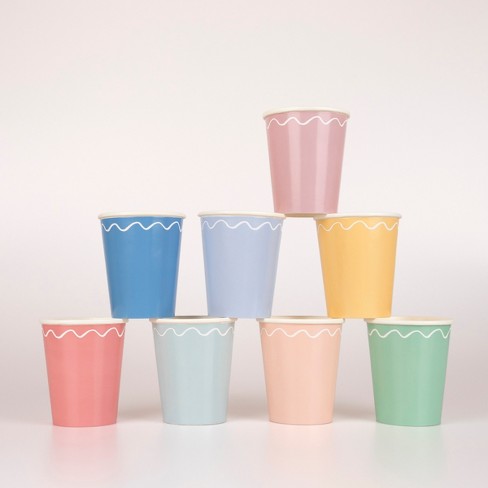 Meri Meri Mixed Wavy Line Cups (pack Of 8) : Target