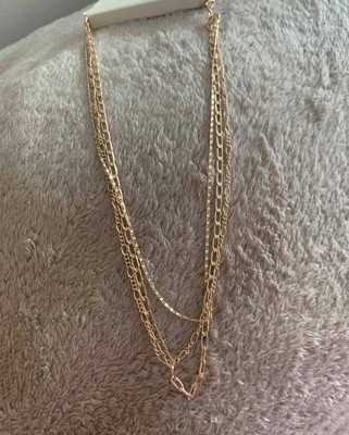 Multi-strand Link Chain Necklace - A New Day™ Gold : Target