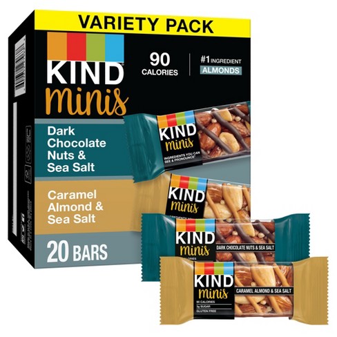 Kind Minis Dark Chocolate & Caramel Almond - 14oz/20ct : Target