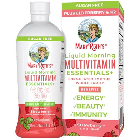 Maryruth's Morning Multivitamin Liquid, Strawberry, 32 Oz : Target