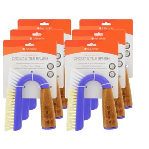 Full Circle Home Grunge Buster Grout And Tile Brush Purple - 6 Ct : Target
