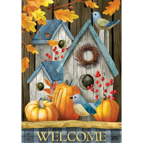 Briarwood Lane Garden Flag 18x12.5 For Outdoor Rustic Fall Birdhouse ...