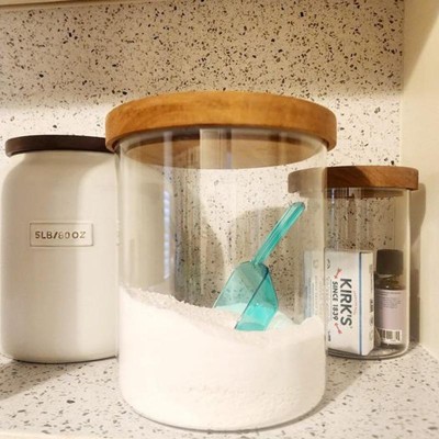 105oz Glass Storage Canister With Wood Lid - Threshold™ : Target