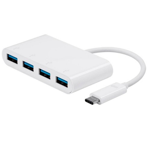 Monoprice Usb-c To 4 Port Usb-a 3.0 Adapter - White, Portable ...