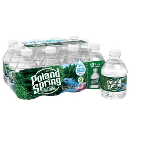 12 Pack Poland Spring Half Pint Natural Spring Water - 8 Fl Oz : Target