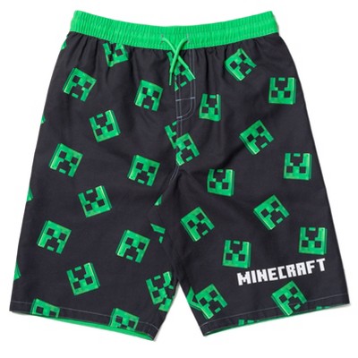 Minecraft Zombie Creeper Little Boys Rash Guard And Swim Trunks Outfit ...