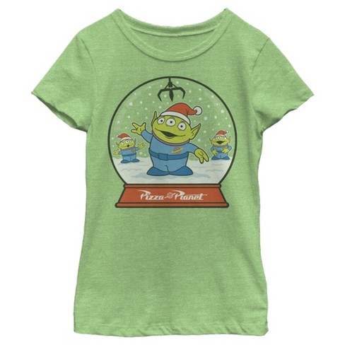 Girl's Toy Story Christmas Alien Snow Globe T-shirt : Target