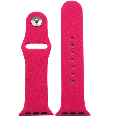 Engraved Pink Printed Silicone Apple Watch Band 38mm : Target
