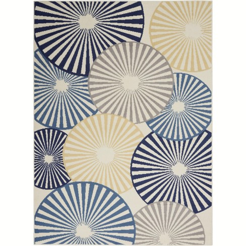 Nourison Grafix 5'3" X 7'3" (5' X 7') White Area Rug Contemporary ...