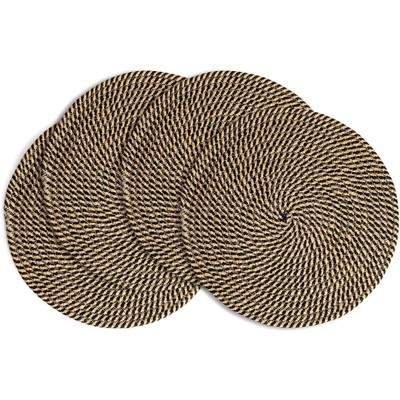 Colorful 15" Round Braided Fabric Placemats Set Of 8 Dining Table Mat ...