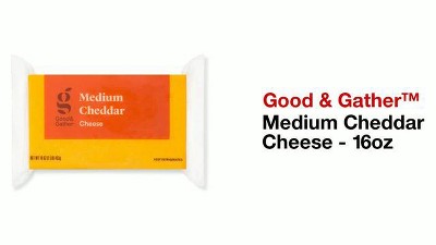 Medium Cheddar Cheese - 16oz - Good & Gather™ : Target