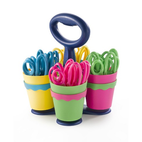 Westcott® School Scissor Caddy, Blunt 5" Kids Scissors, Anti-microbial ...