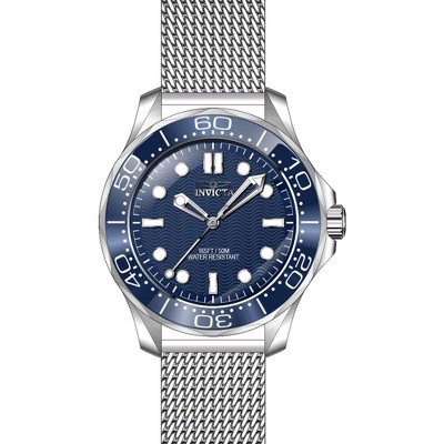 Invicta 45981 Men's Pro Diver Quartz Blue Dial Mesh Bracelet Watch : Target