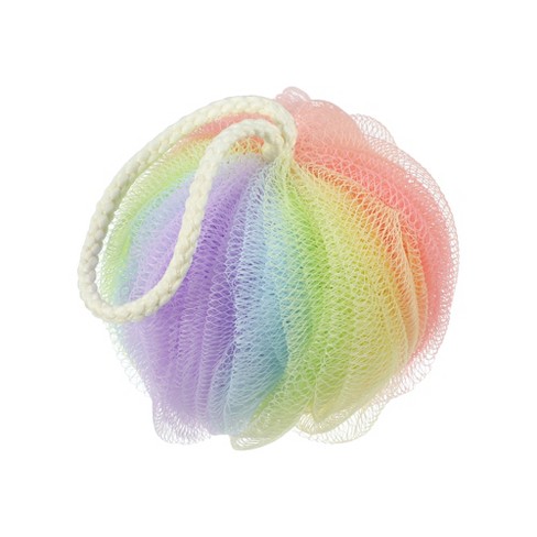 Unique Bargains Bath Shower Loofah Sponge 3.74"x4.33" Assorted Color 1 ...