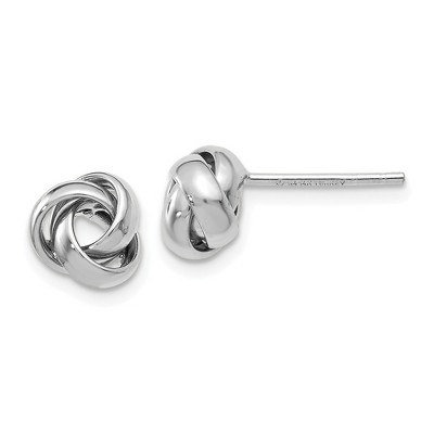 Black Bow Jewelry 7mm (1/4 Inch) Polished Love Knot Post Earrings In ...
