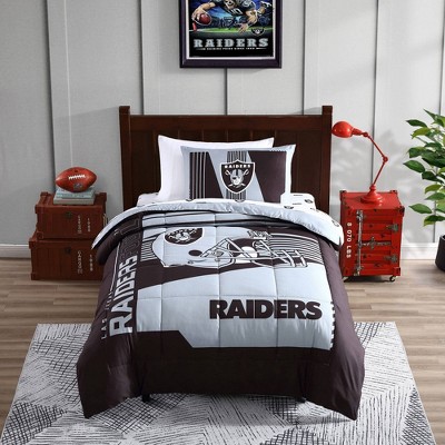 Nfl Las Vegas Raiders Status Bed In A Bag Sheet Set - Twin : Target