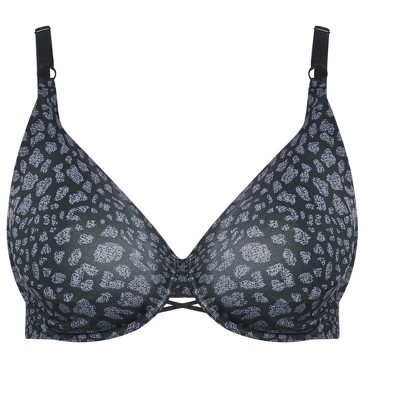 Avenue | Women's Plus Size Smooth Back Print Bra - Animal - 44c : Target